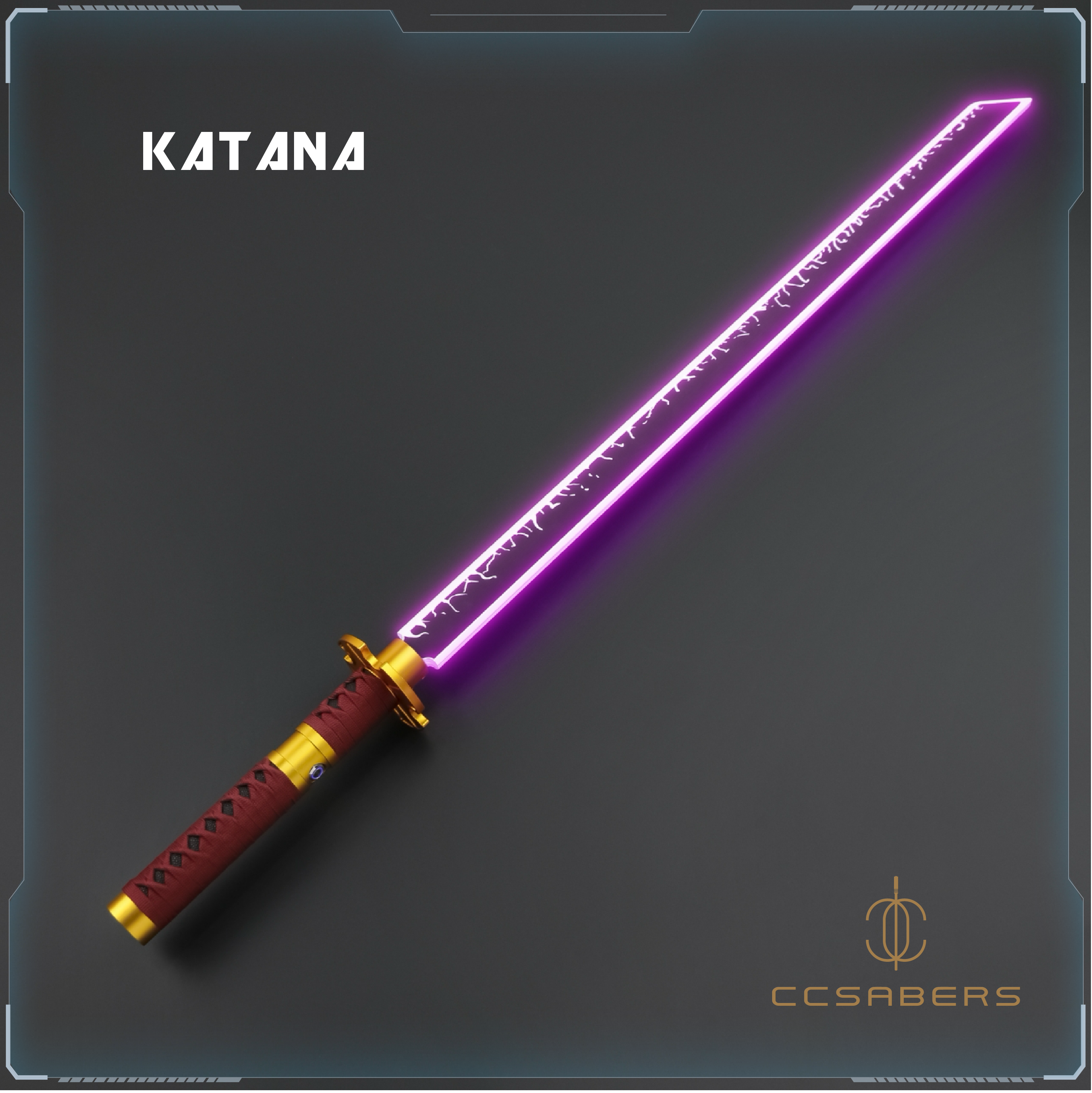 Katana RGB Neopixel Lightsaber | Customizable Color Dueling Saber ...