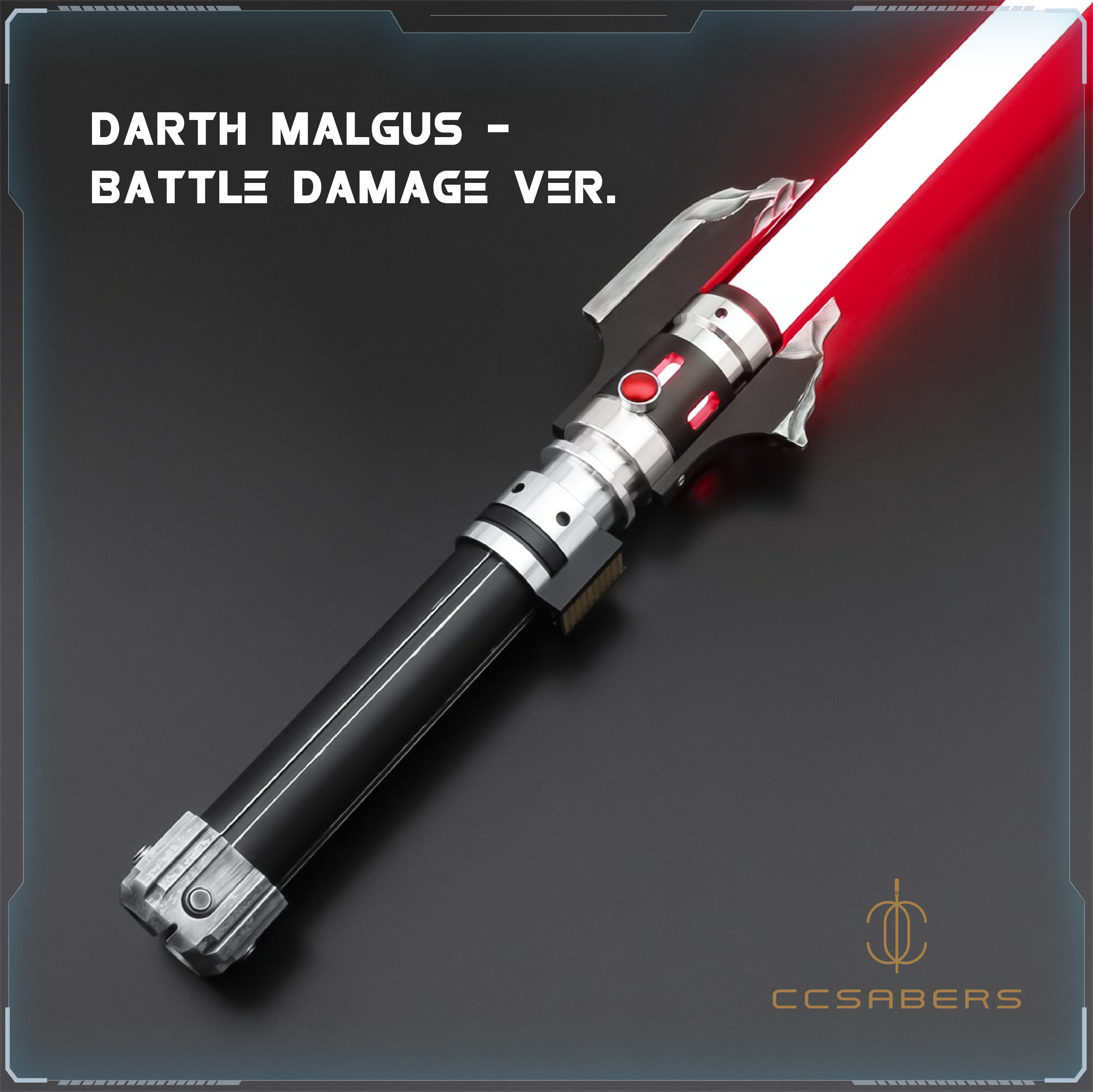 CCSabers Malgus Battle Damage Ver. RGB/Neopixel Lightsaber